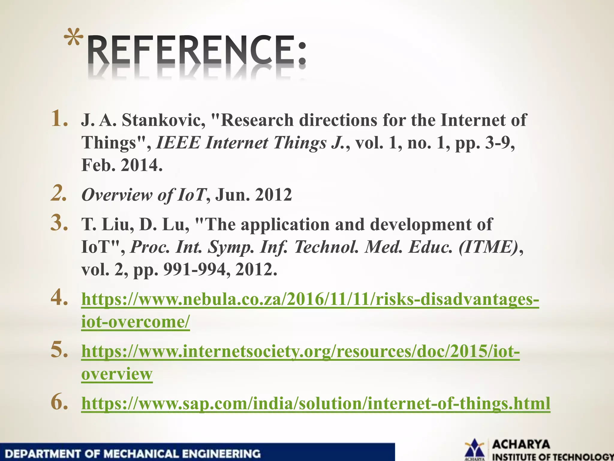Internet of things (IOT) Presentation-PPT | PPTX