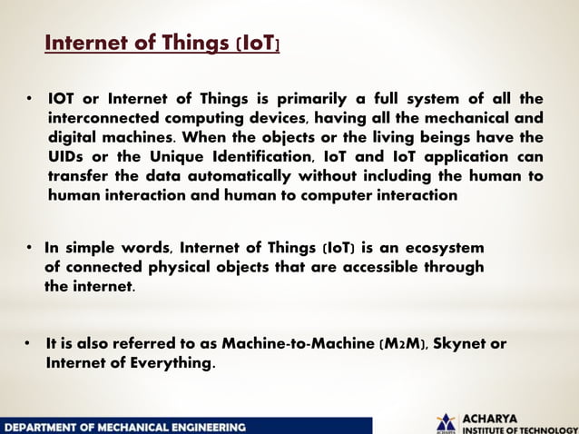 Internet of things (IOT) Presentation-PPT | PPTX