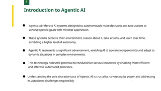 🤖🤖🤖Charasteristic of Agentic AI 🤖🤖🤖 | PPTX