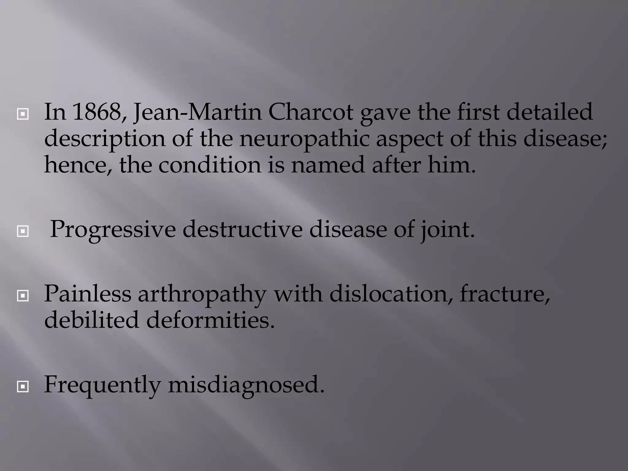 Charcot joint / Neuropathic Joint | PPTX