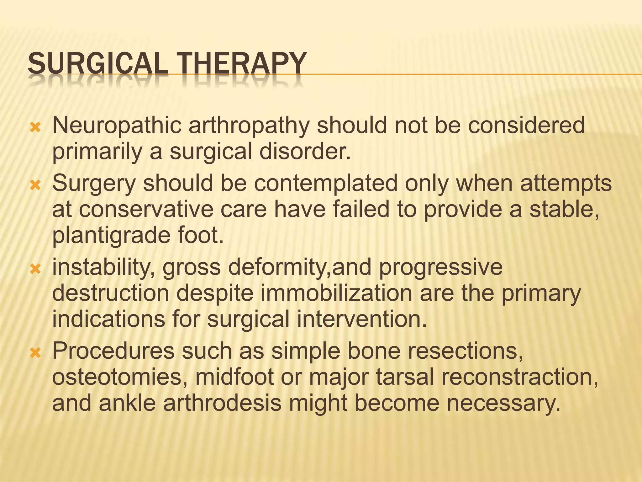 Charcot joint arthropathy and rehabilitation management | PPTX