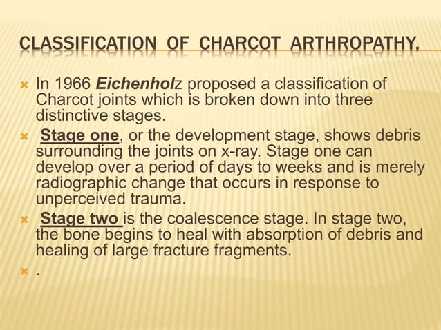 Charcot joint arthropathy and rehabilitation management | PPTX | Death ...