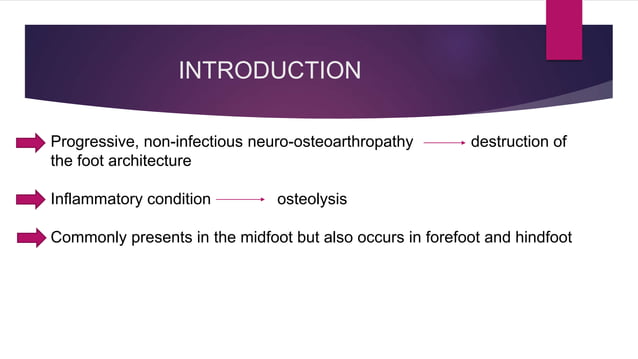 CHARCOT'S JOINT- ORTHOPEDIC PRESENTATION.pptx | Foot Health | Diseases ...