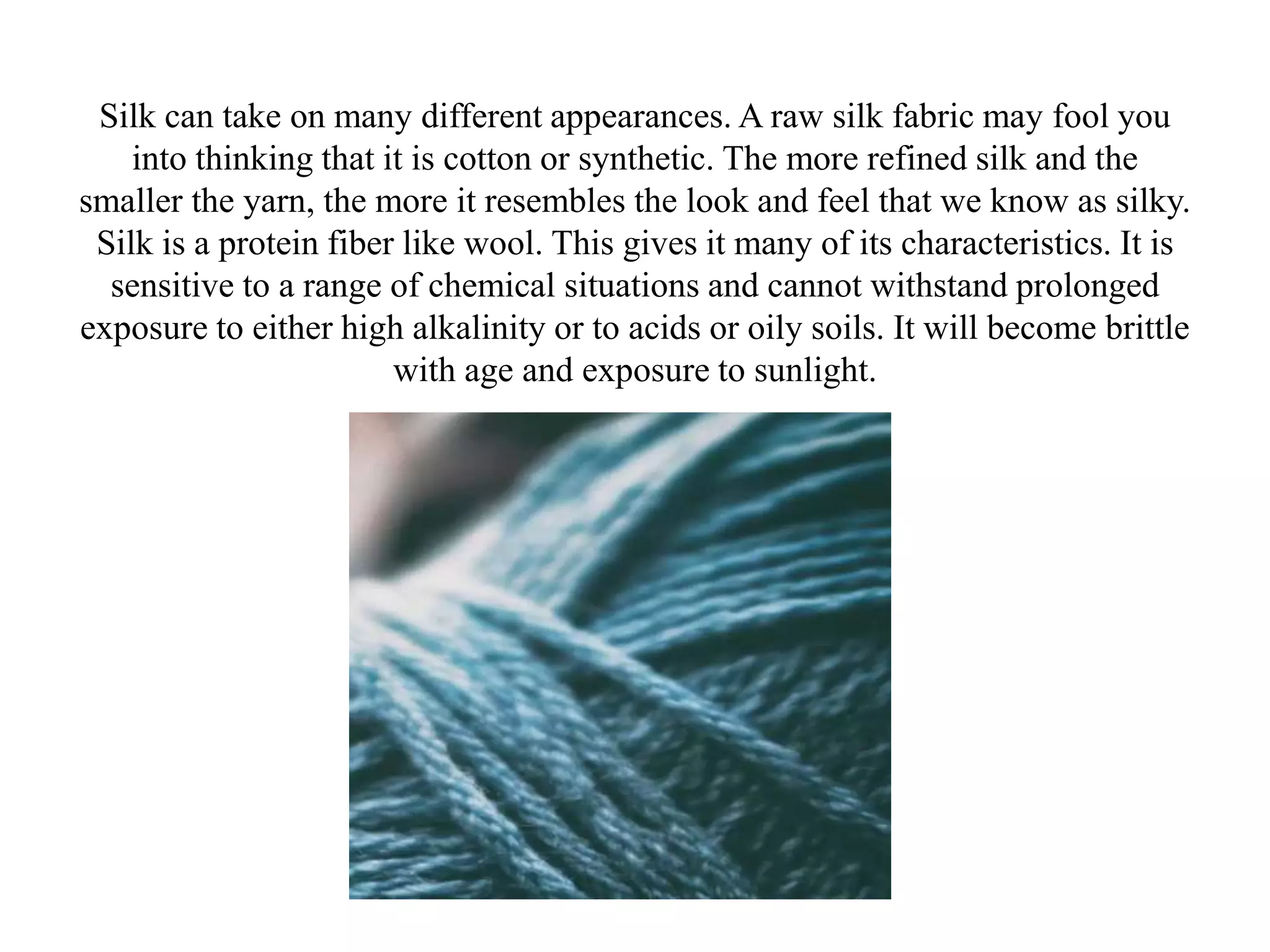 Charcteristics of silk | PPTX