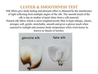 Charcteristics of silk | PPTX