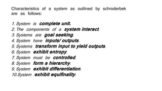 Charcteristics of System | PPTX
