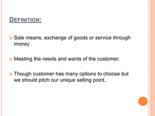 Charcterstics of successfull sales promotion | PPTX