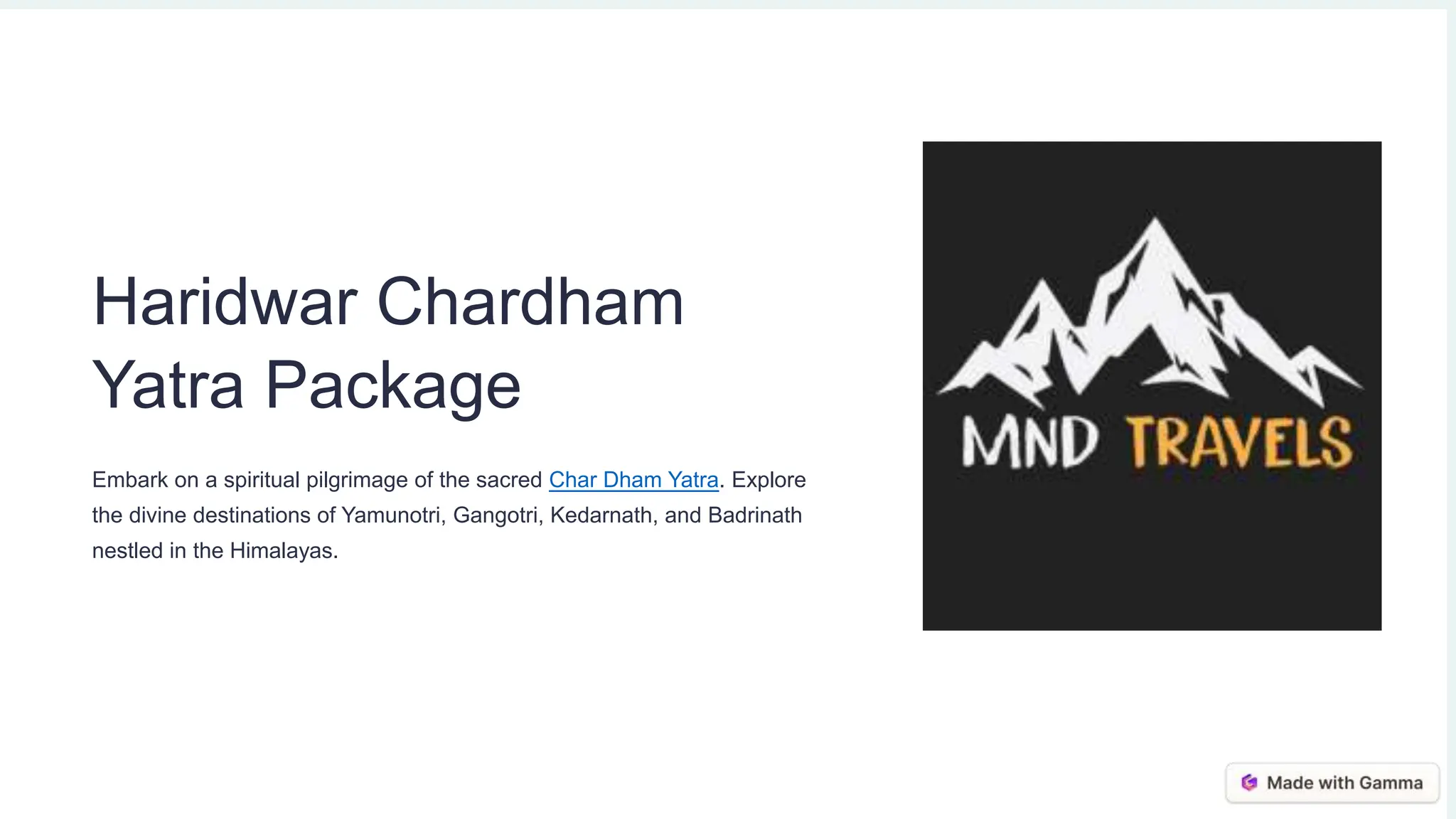 Experience Divine Bliss with Our Haridwar Chardham Yatra Package | PPTX