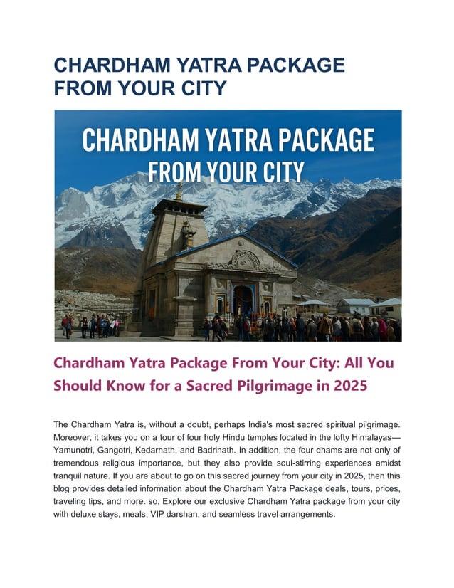 Chardham Yatra Package From Your City.pdf