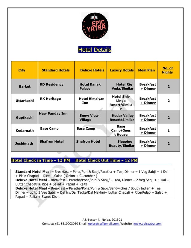 Chardham Yatra Tour Package - Ex - Haridwar - 9 Nights 10 Days.pdf - Mr ...