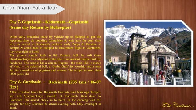 Char dham yatra tour packages | PPTX | Asia Travel | Travel Locations