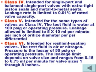 Charecterisctic of control valves | PPT