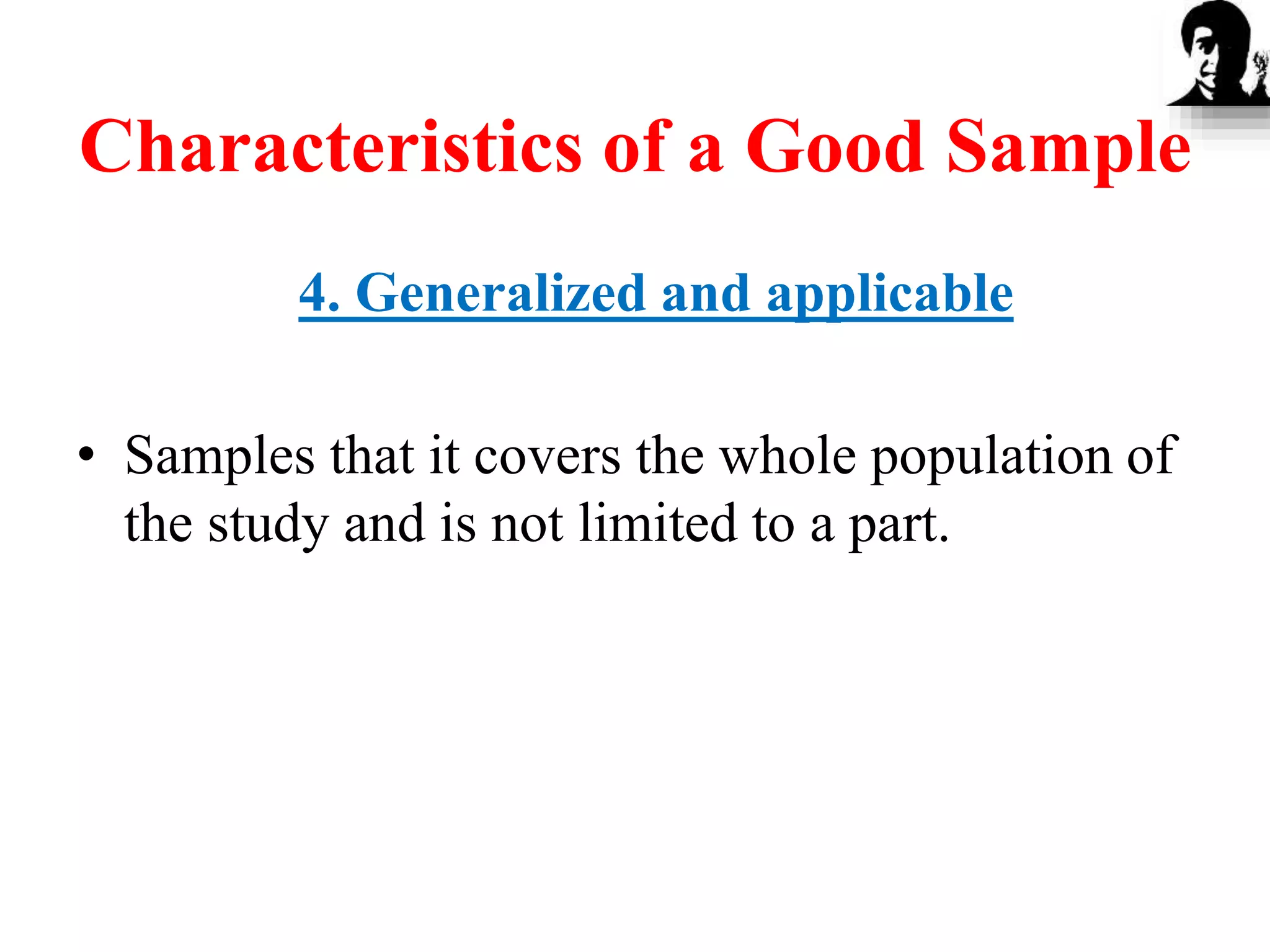 Characteristics of a Good Sample | PPTX