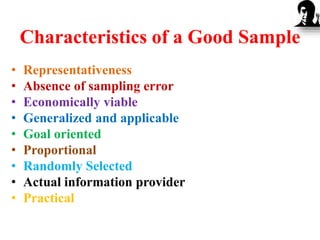 Characteristics of a Good Sample | PPTX