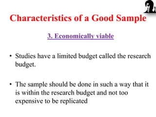 Characteristics of a Good Sample | PPTX