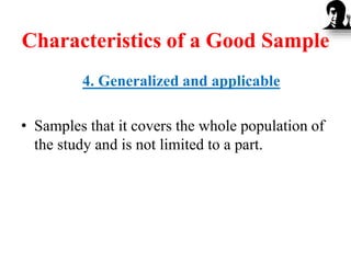 Characteristics of a Good Sample | PPTX