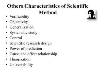 Characteristics of Scientific Method | PPTX