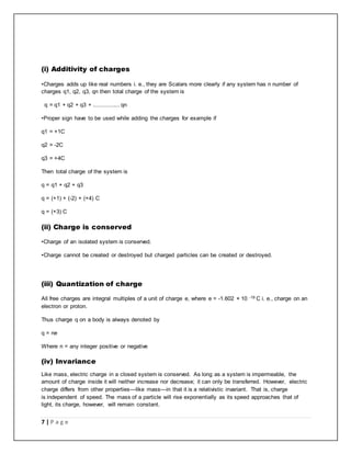 Charge and Its Property | PDF
