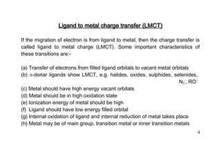 Charge-Transfer-Spectra. metal to metal, metal to ligand | PDF