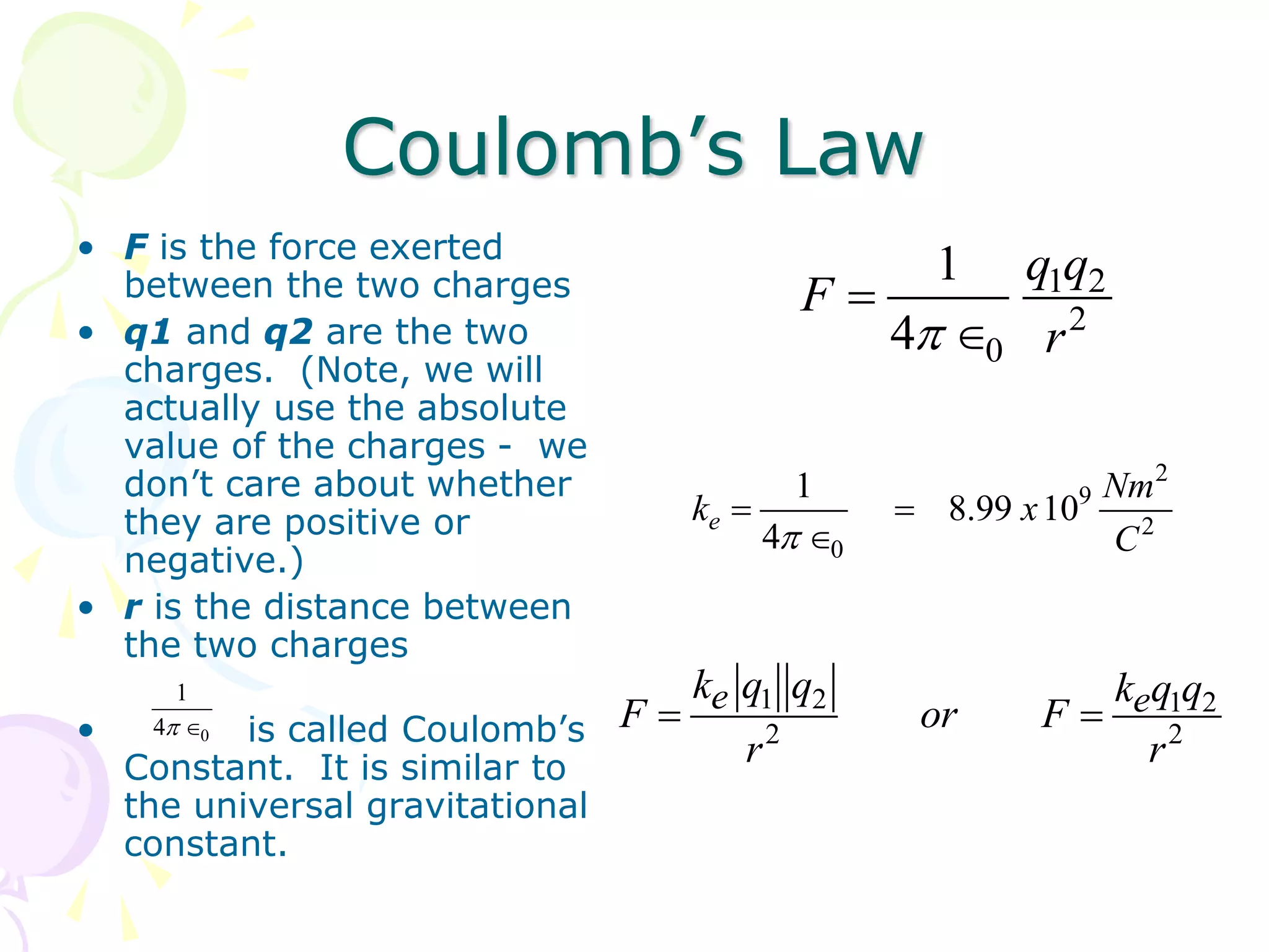 Charge and Coulombs Law.ppt