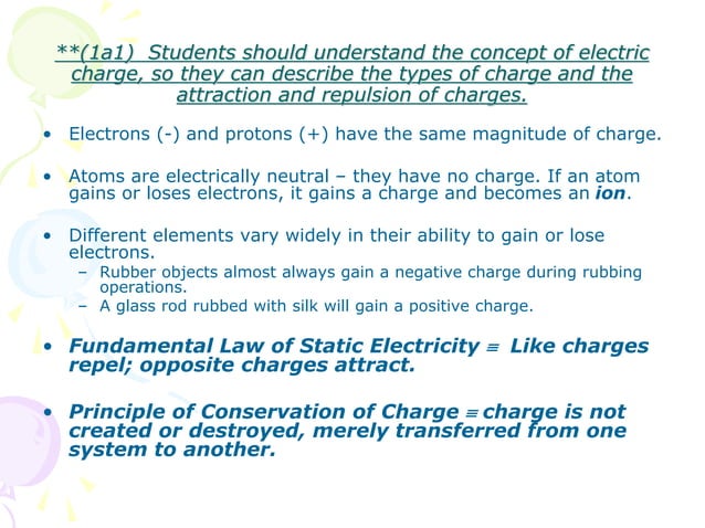 Charge and Coulombs Law.ppt | Chemistry | Science