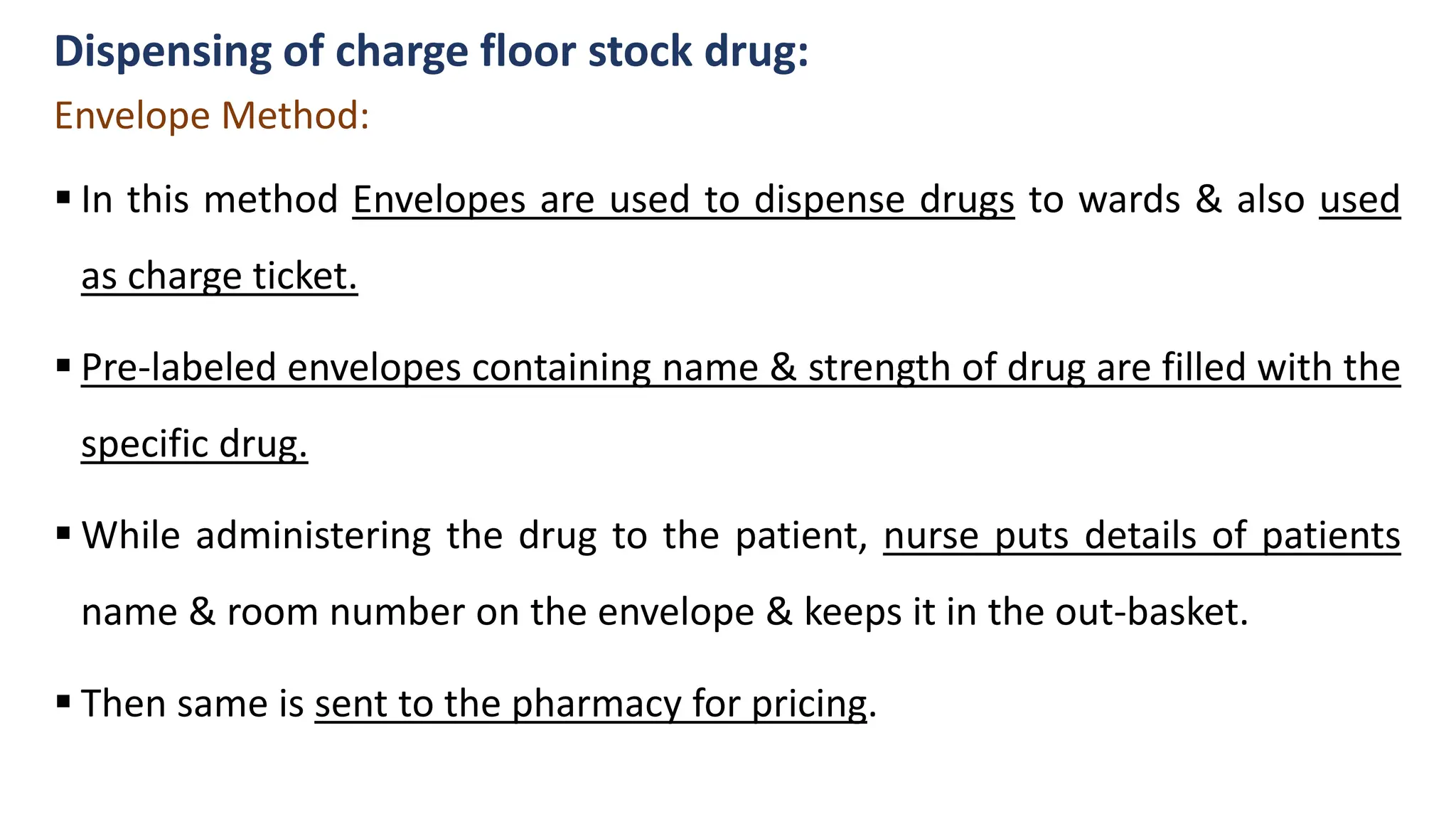 Inventory control: CHARGE FLOOR STOCK- Inventory methods | PPT