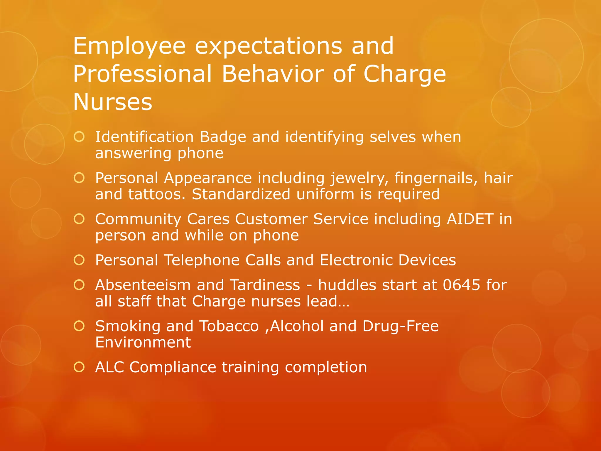 Charge nurses presentation- How to be a great leader | PPTX