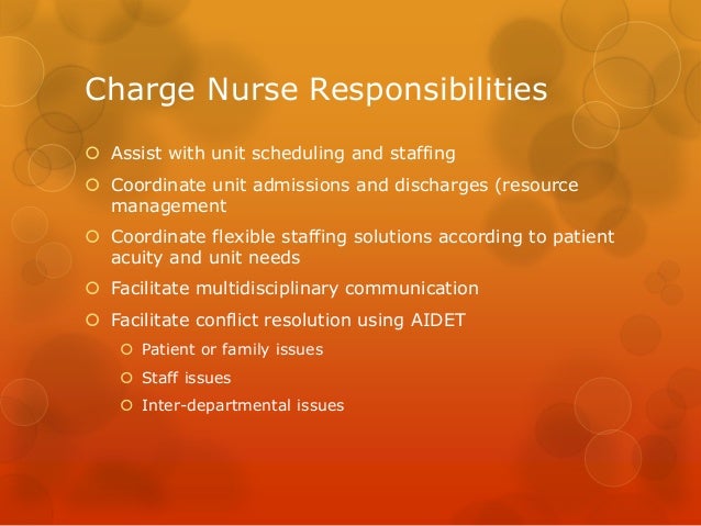 Charge nurses presentation- How to be a great leader