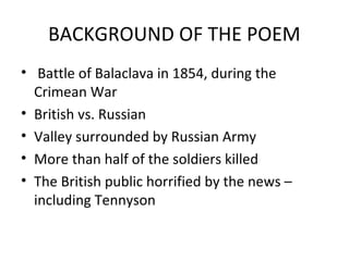 Charge of the light brigade | PPT