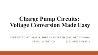 Charge Pump Circuits charge pump circuit | PPTX