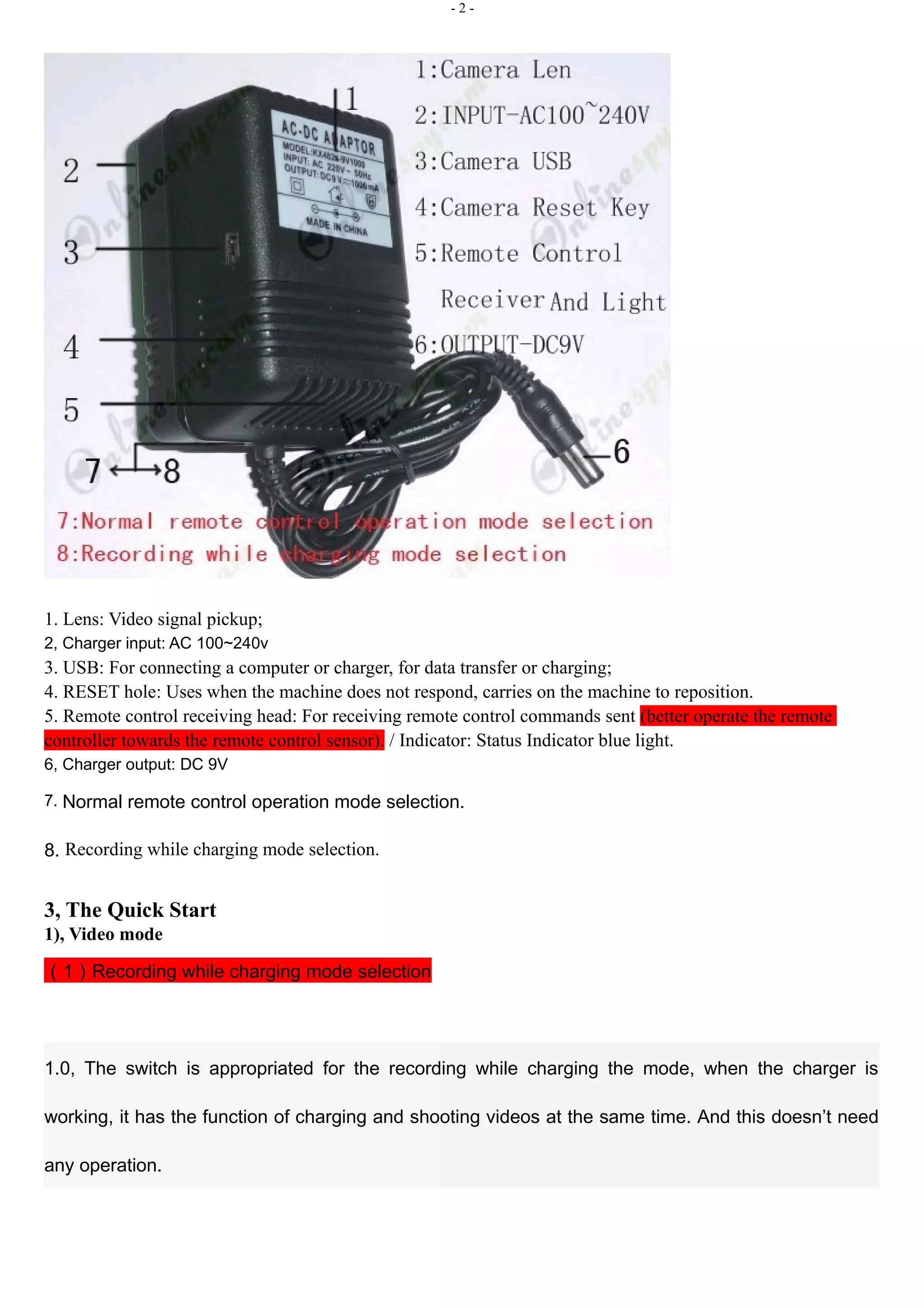 Charger camera user guide | DOC