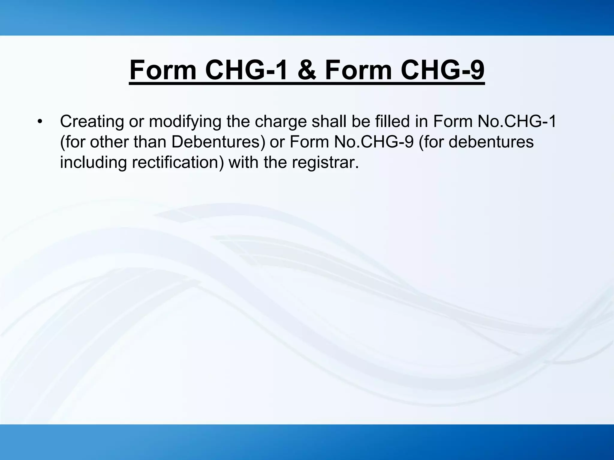 REGISTRATION OF CHARGES COMPANIES ACT, 2013 | PDF