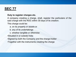 REGISTRATION OF CHARGES COMPANIES ACT, 2013 | PDF