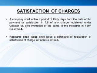 REGISTRATION OF CHARGES COMPANIES ACT, 2013 | PDF