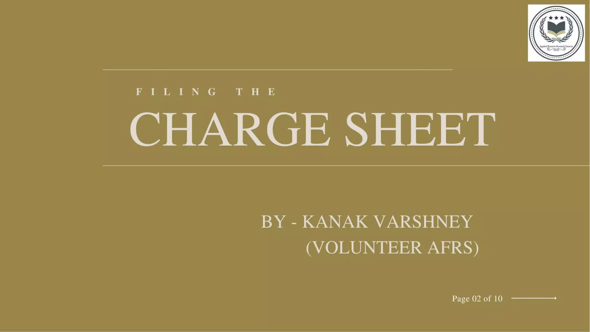 charge sheet | PPT