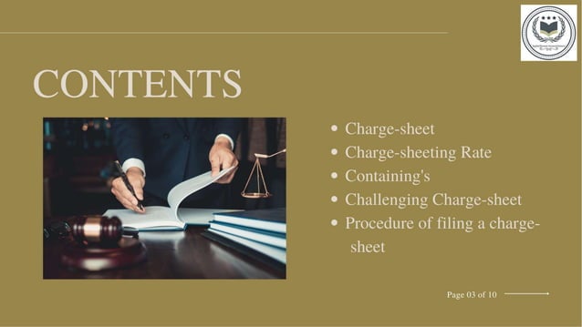 charge sheet | PPT