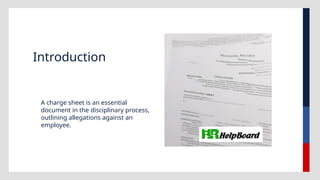 Charge Sheet ,Final Warning Letter to Employee for Misconduct | PPTX