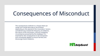 Charge Sheet ,Final Warning Letter to Employee for Misconduct | PPTX