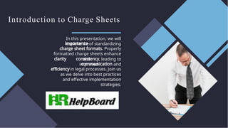 Charge Sheet Format , Sample of Charge Sheet | PPTX