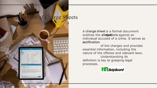Charge Sheet Format, Charge Sheet Sample | PPTX