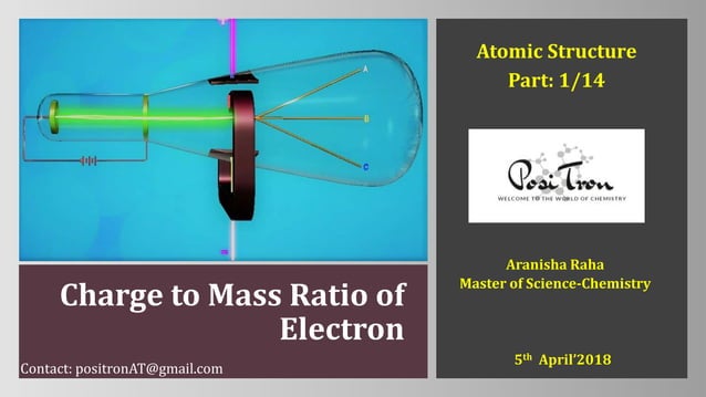 Charge to mass ratio of electrons | PPTX | Physics | Science