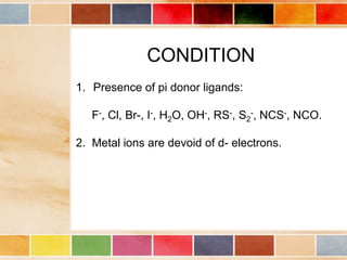 Charge transfer- color of the complexes | PPTX