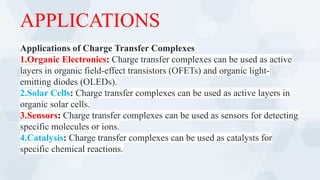 CHARGE TRANSFER COMPLEXES by the book of solid state chemistry | PPTX