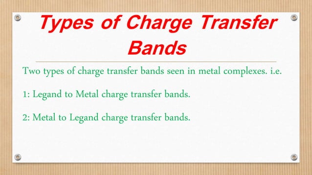 Charge transfer transition | PPTX