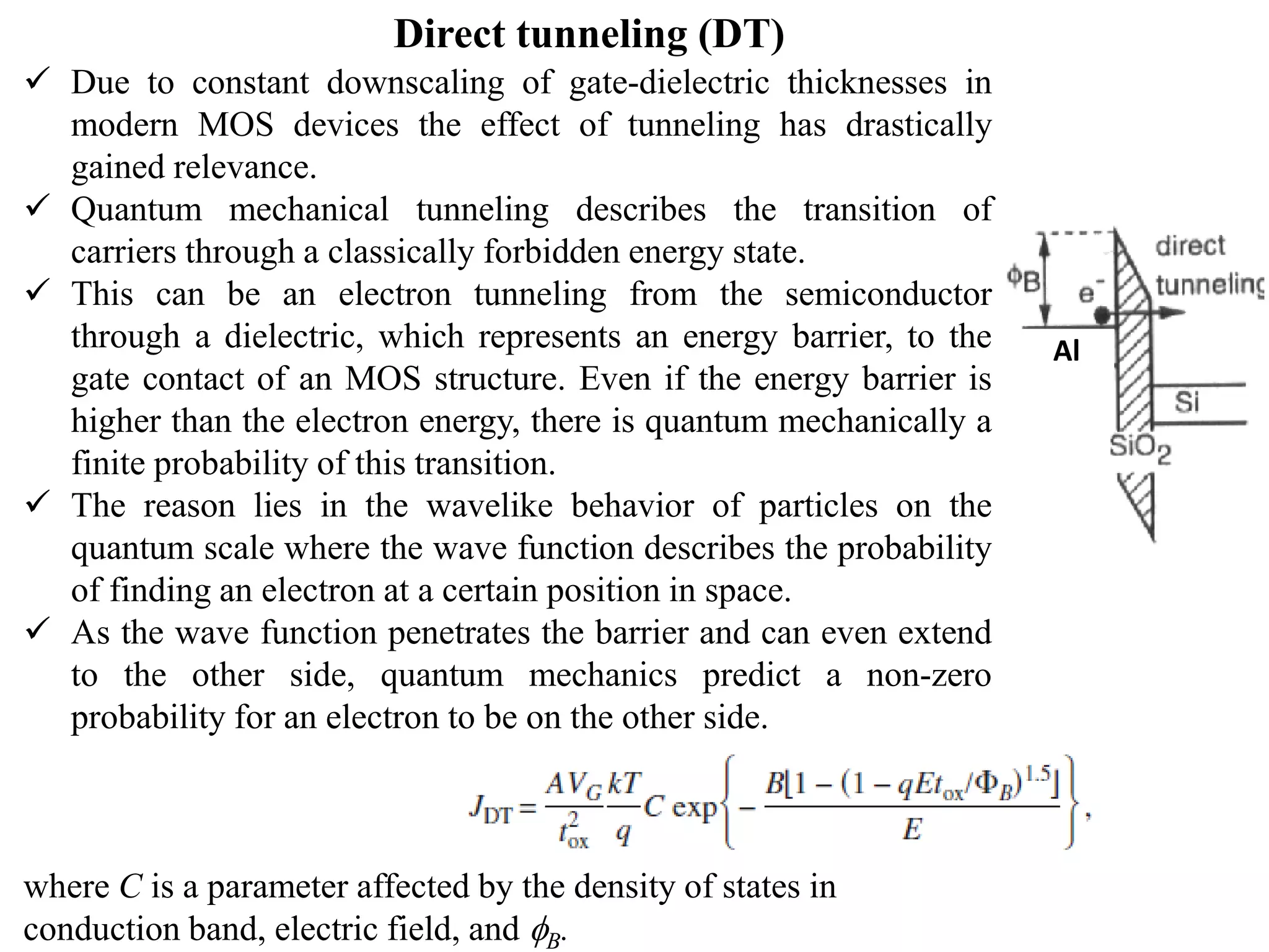 Charge transport in mos | PDF