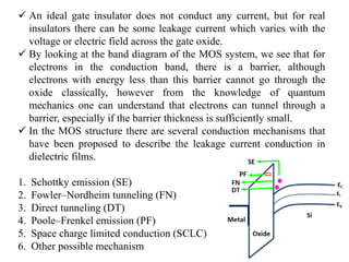 Charge transport in mos | PDF
