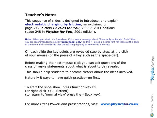 Charging by friction | PPT | Physics | Science