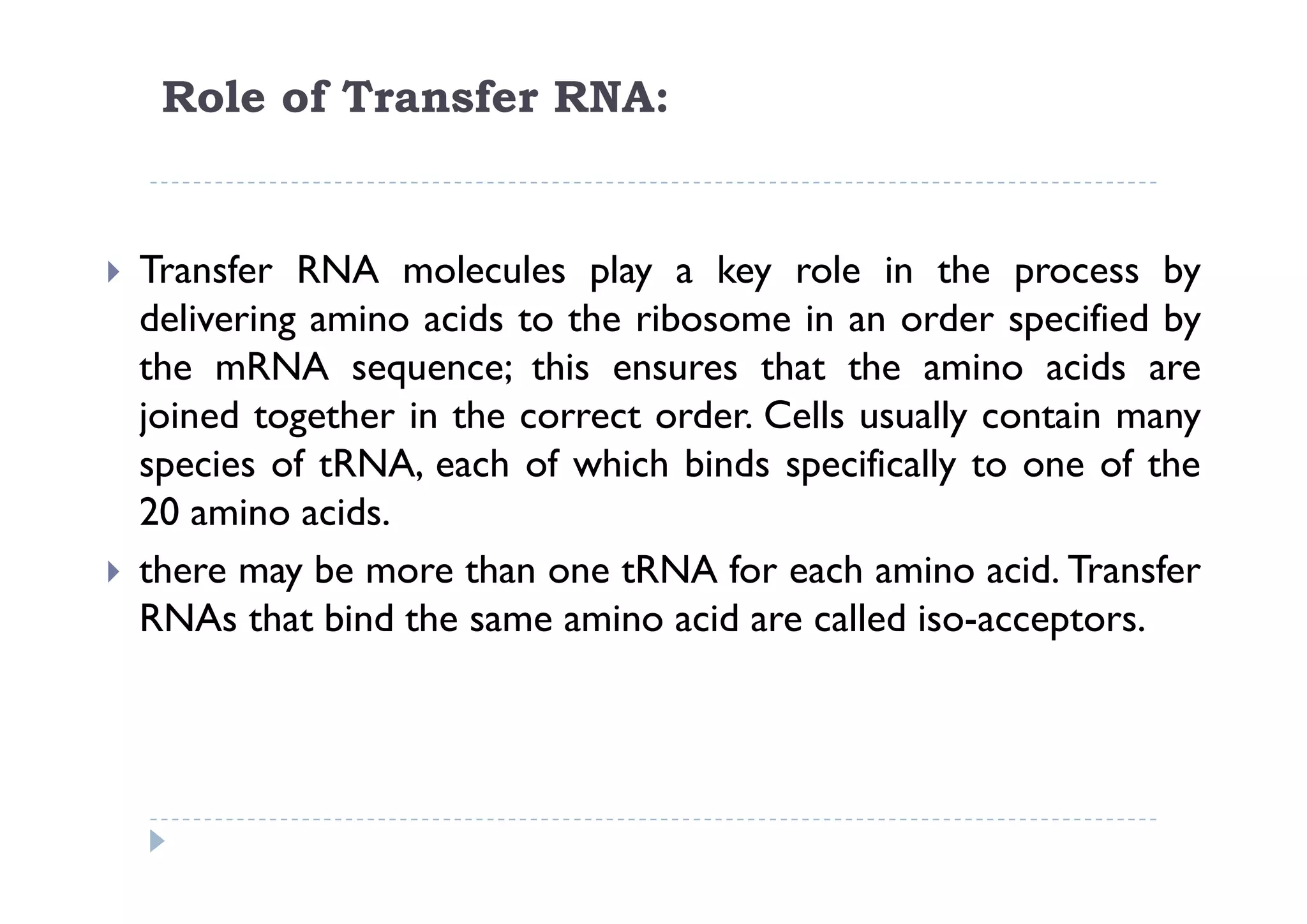 Charging of tRNA, Aminoacyl tRNA Synthetases | PDF