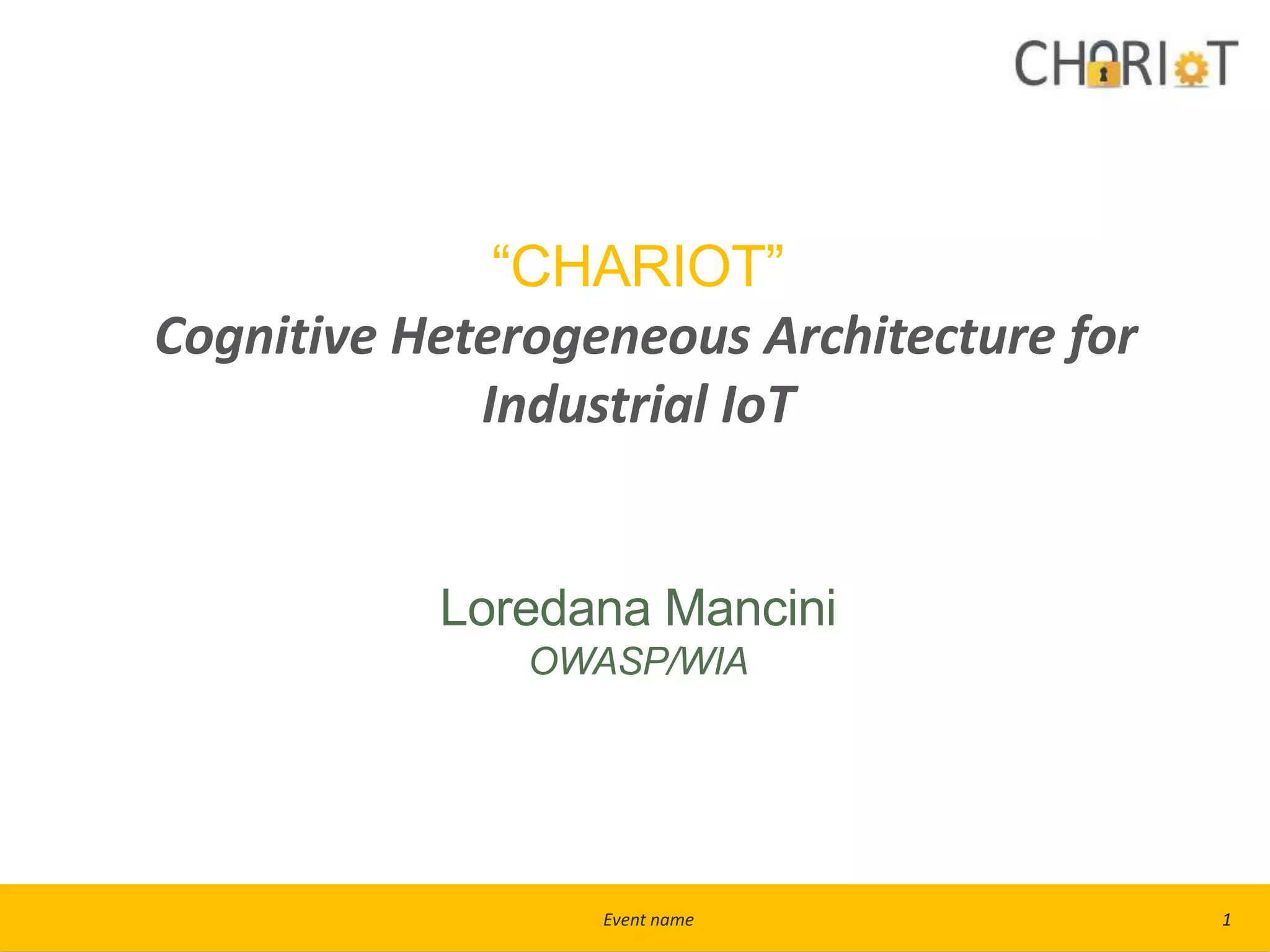 Chariot generic presentation owaspwia_Infosecgirls | PPTX