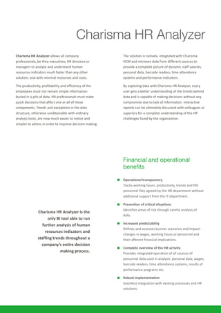 Charisma HR Analyzer | PDF | Human Resources | Business